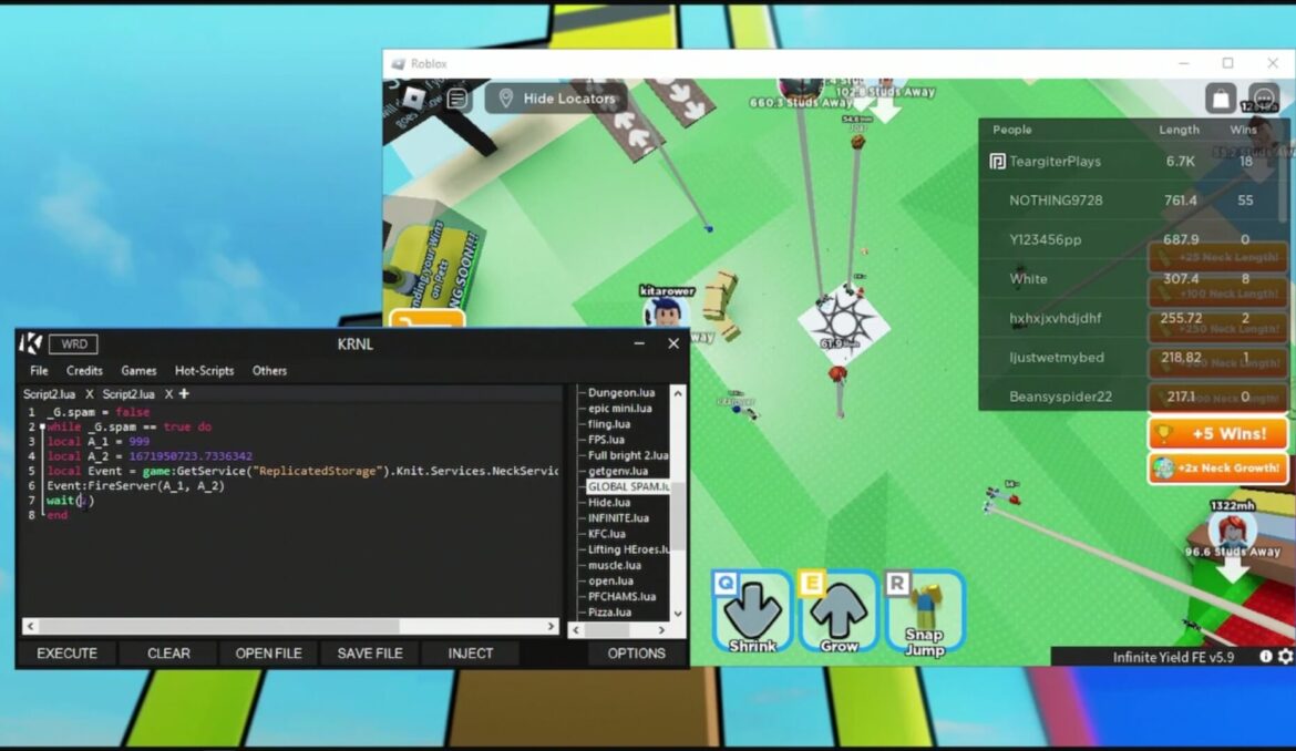 Every Second Your Neck Grows Script (2024) - Gaming Pirate